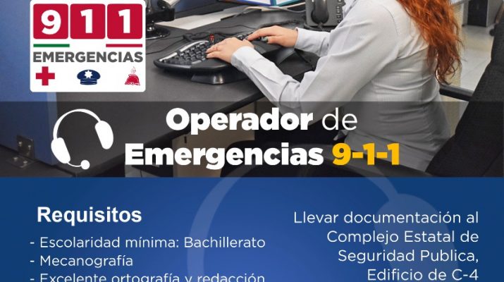 Abren convocatoria para integrarse como operadora de Emergencias 9-1-1
