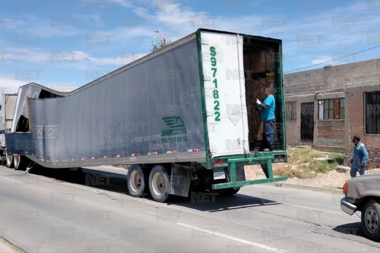 Caja de tráiler se parte en dos