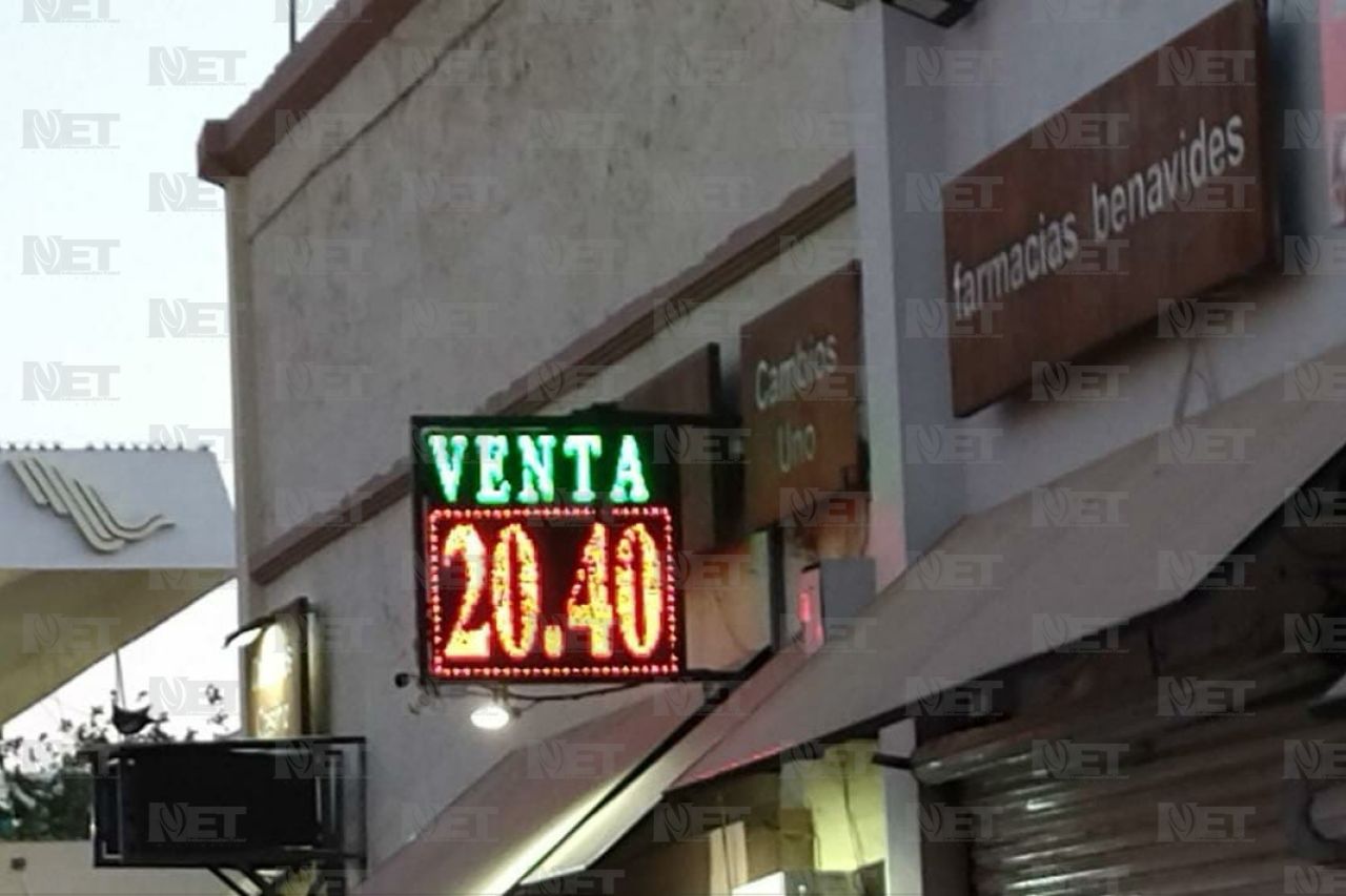 Dólar arranca semana en 20.40 pesos