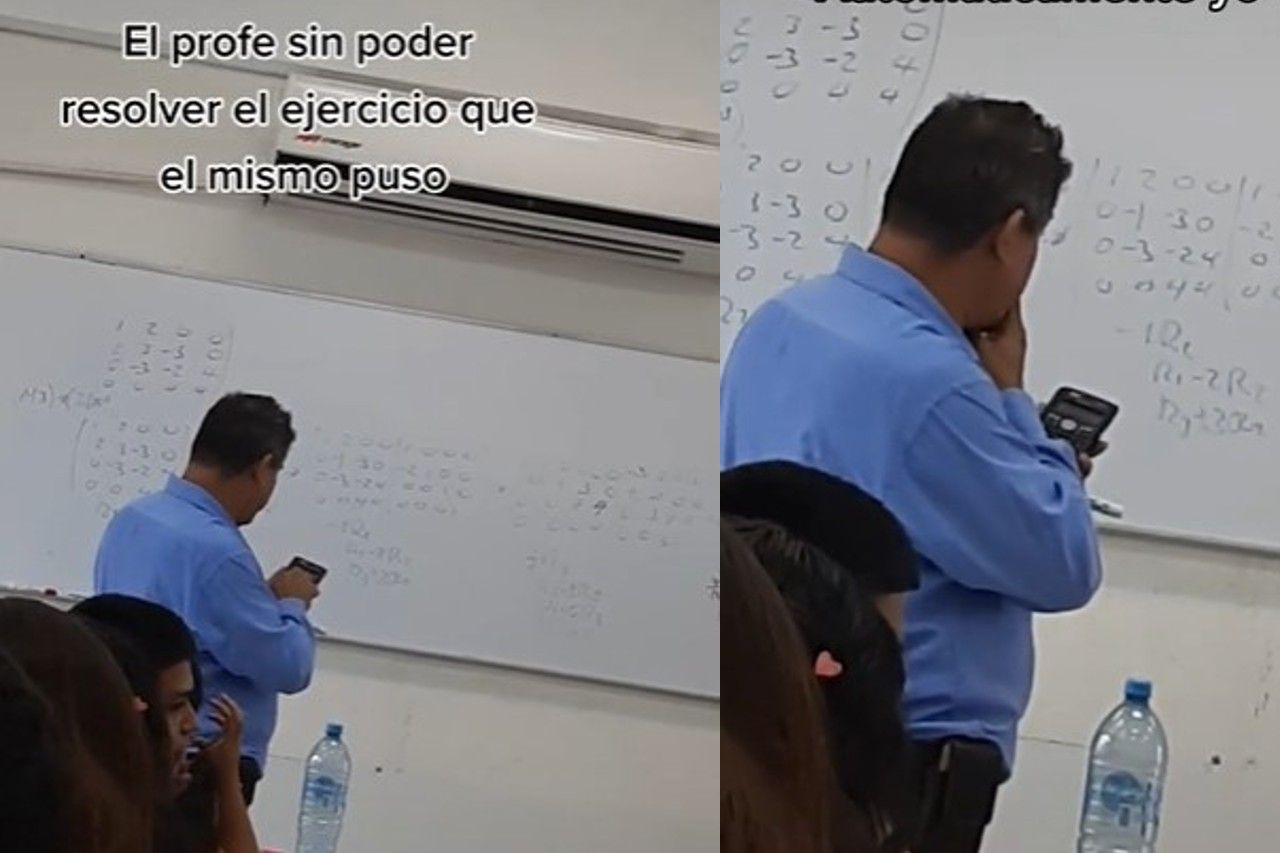 Video: Profesor pone ejercicio matemático y no lo puede resolver
