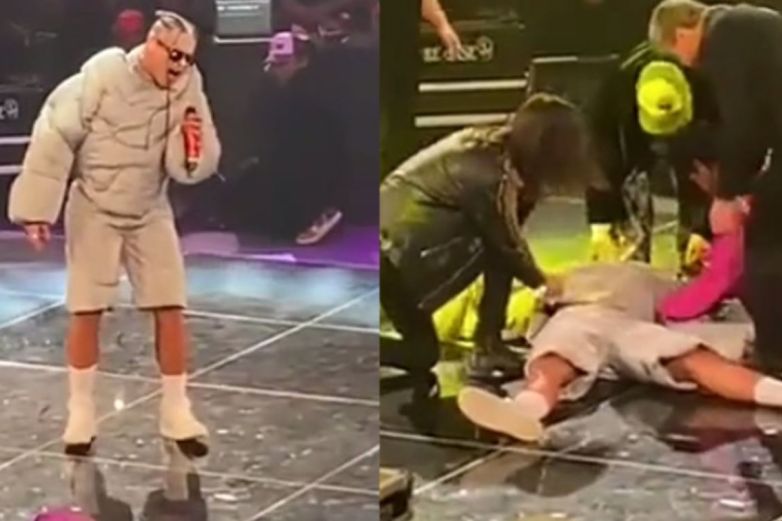 Video: Se desmaya rapero Adán Cruz en pleno concierto