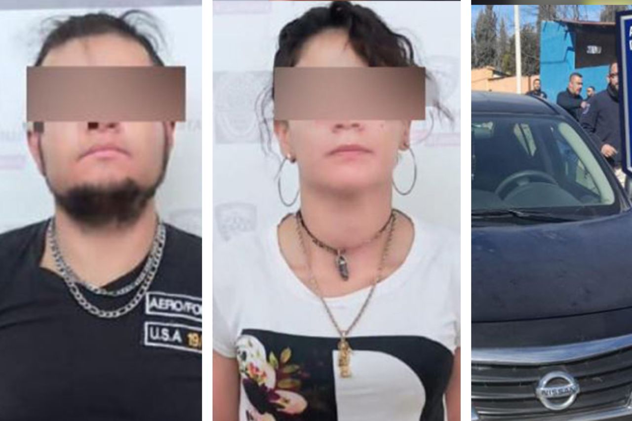 Cae pareja en posesión de auto robado en Parral