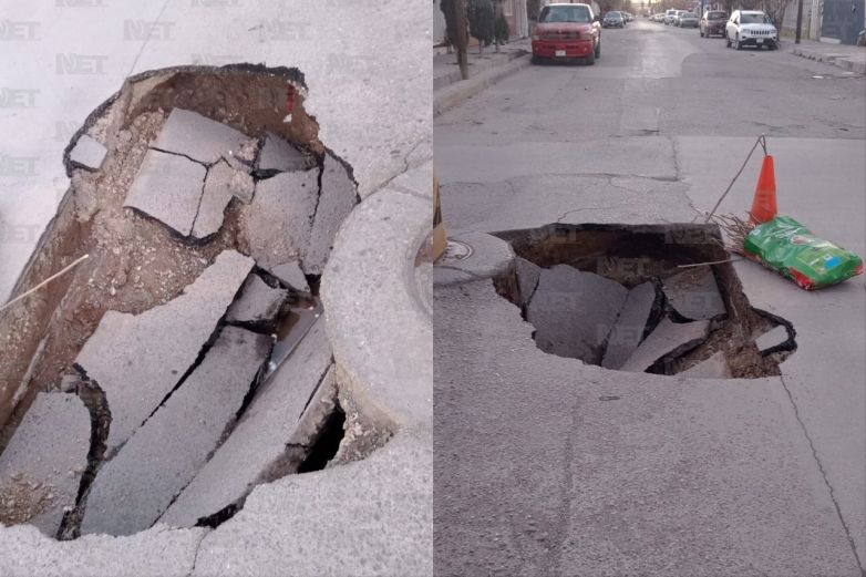 Se forma hundimiento en la calle Coyoacán
