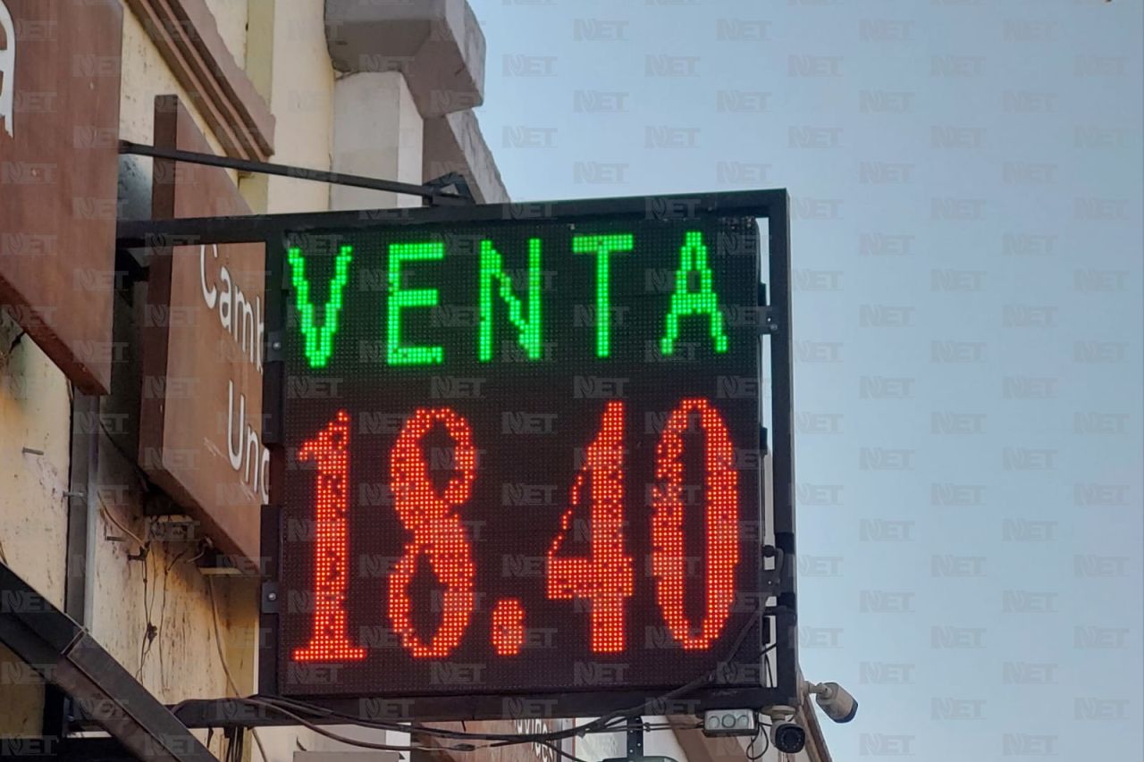 Dólar inicia semana en 18.40 pesos a la venta