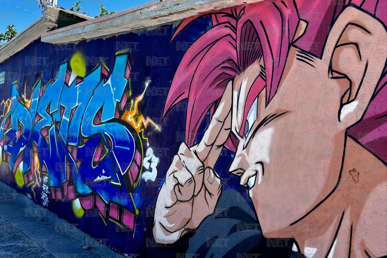 El poder nuestro es: Crean mural de Dragon Ball en Juárez