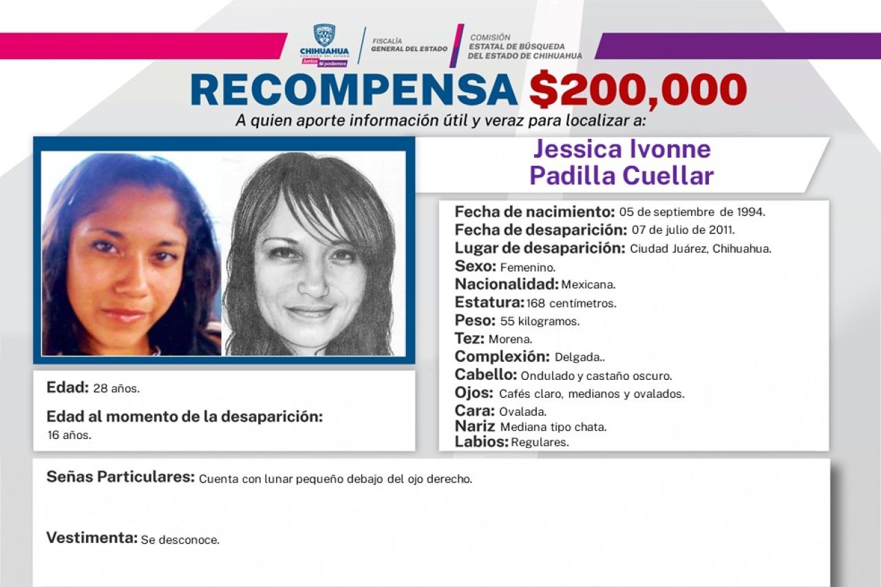 Jessica Ivonne desapareció hace 12 años; su madre continúa la búsqueda