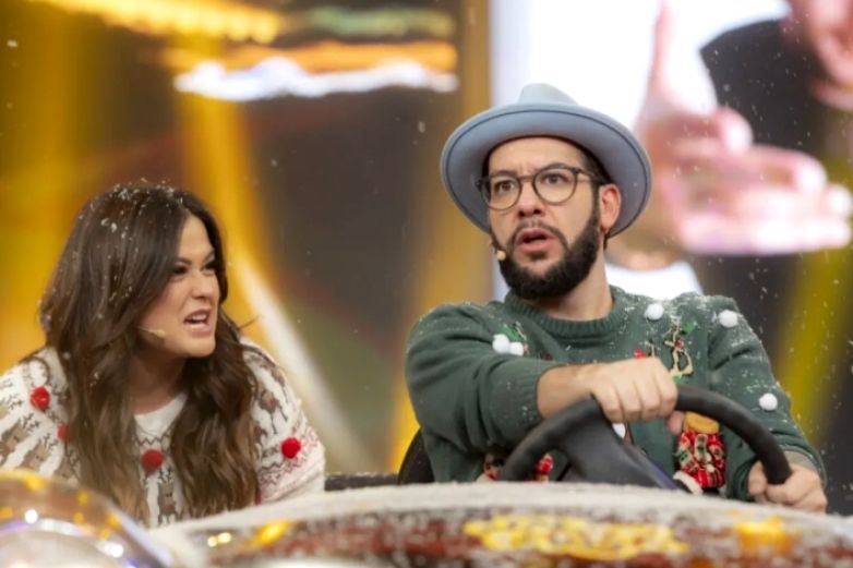 Pelean Faisy y Mariana Echeverría en el set de 'Me Caigo de Risa'