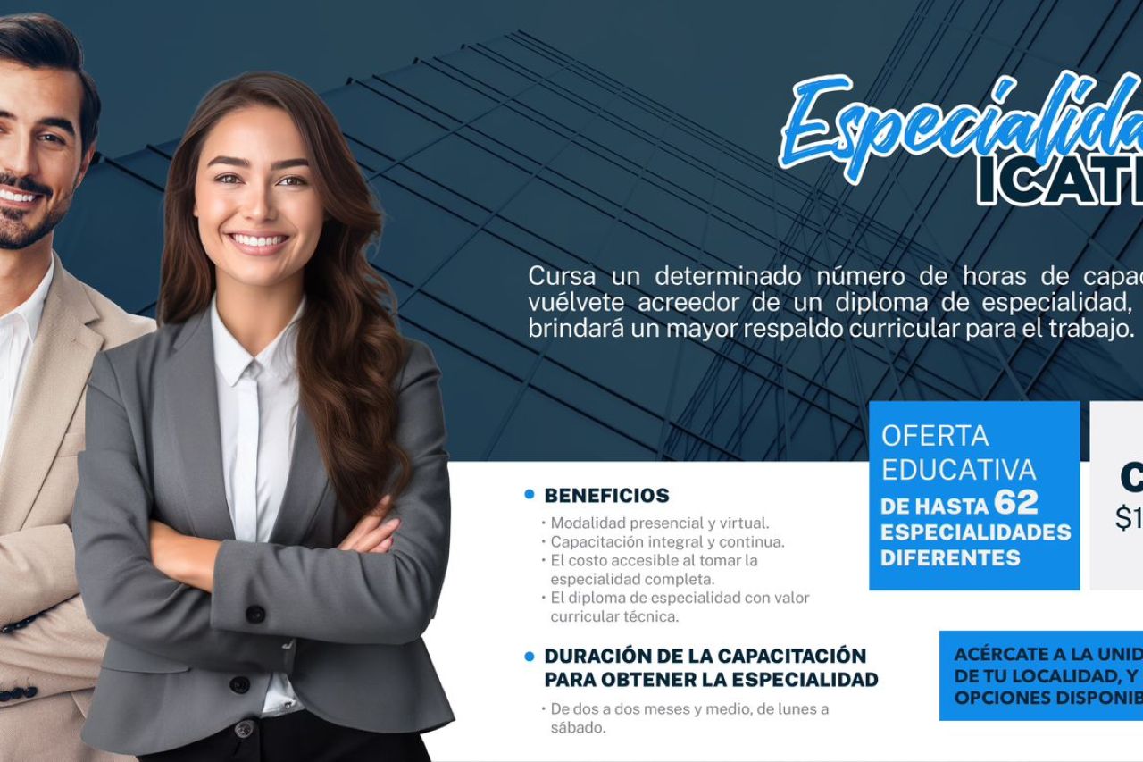 Iniciarán inscripciones para el programa EspecialidadES Icatech 2023