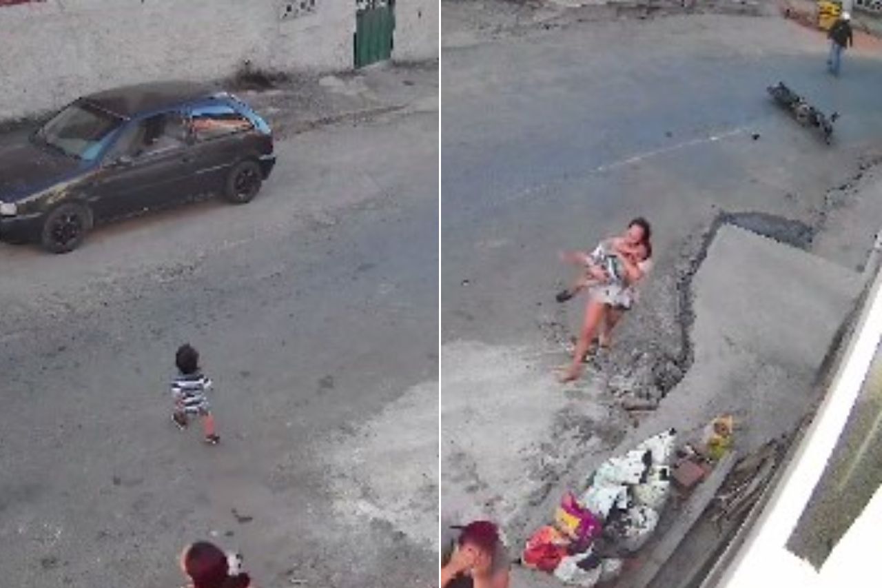 Video Se Distrae En El Celular Y Moto Atropella A Su Hijo De 4 Años