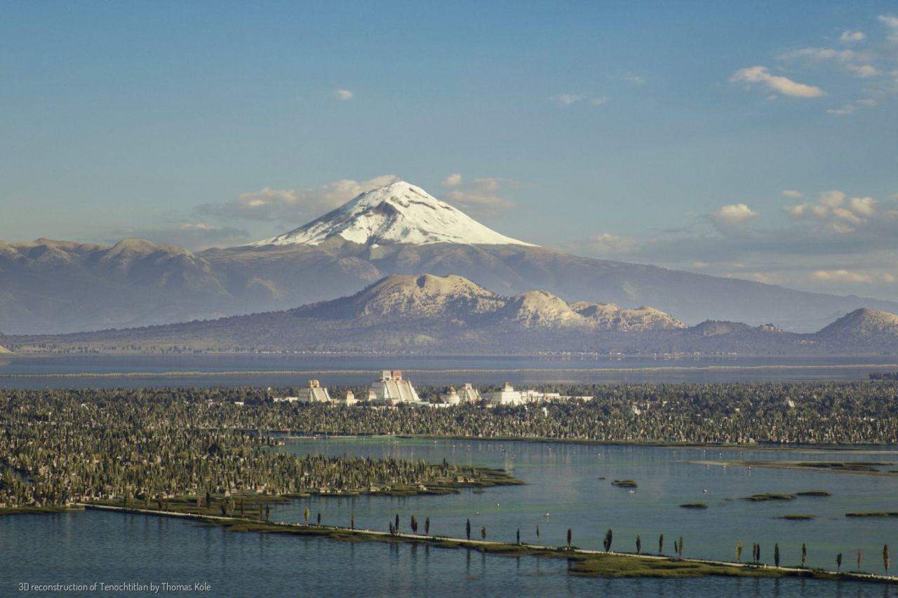 ¡Increíble! Artista recrea digitalmente la antigua ciudad de Tenochtitlan