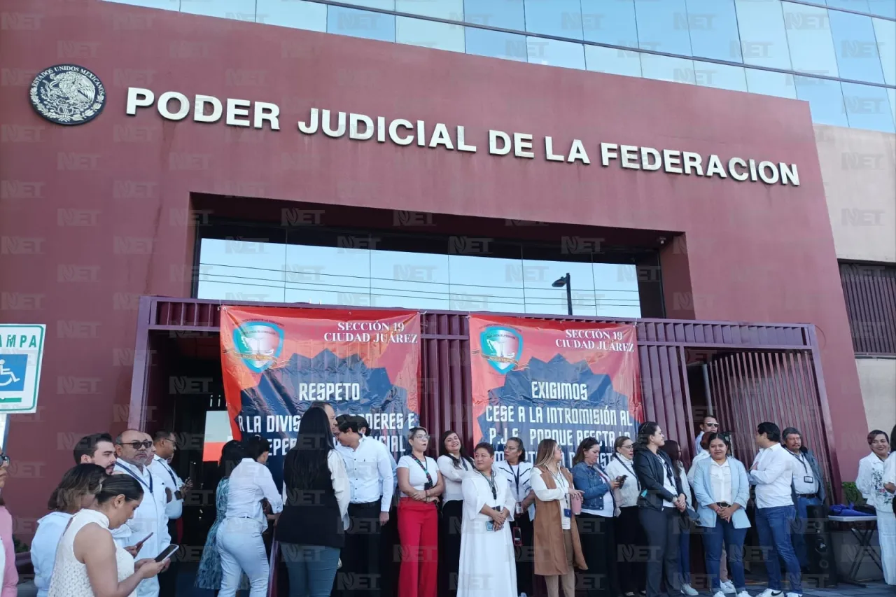 Protesta personal del Poder Judicial, exigen respeto a su trabajo