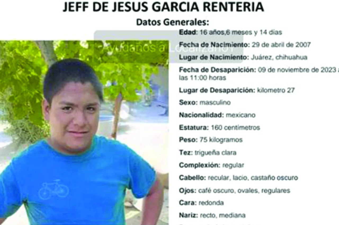 Piden ayuda para localizar a Jeff de Jesús
