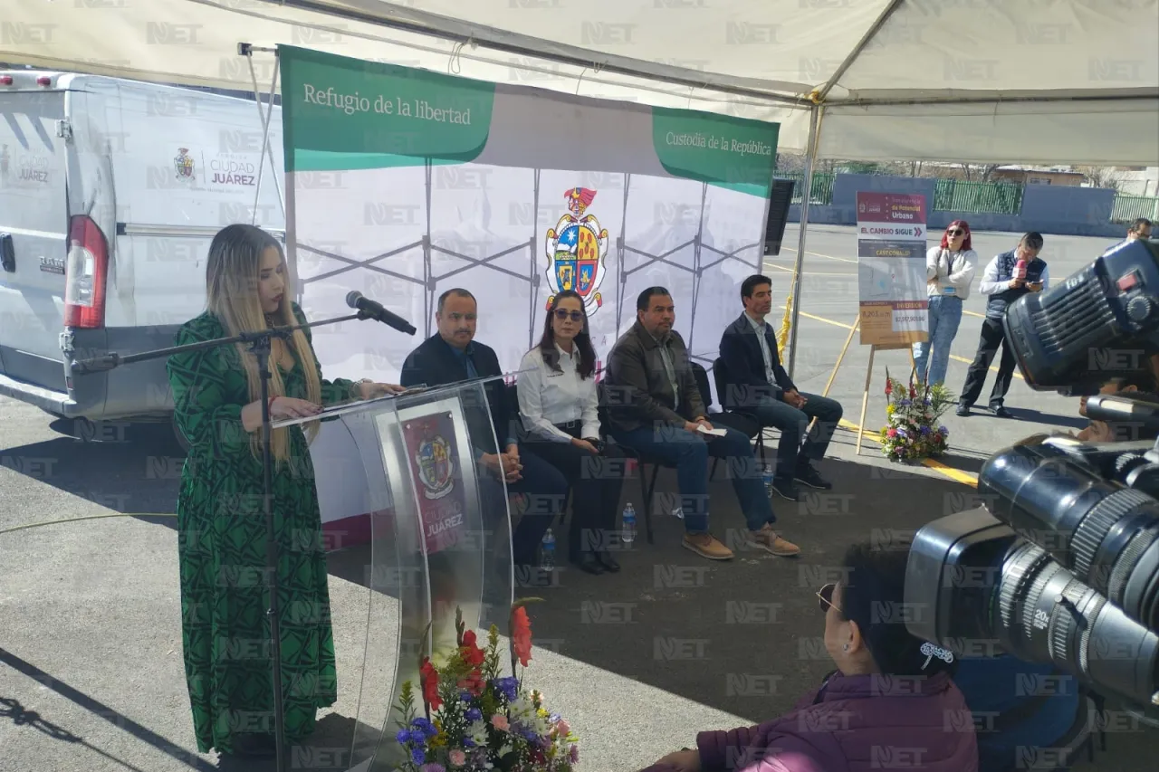 Entregan obras de recarpeteo del patio de maniobras en Cast Conalep