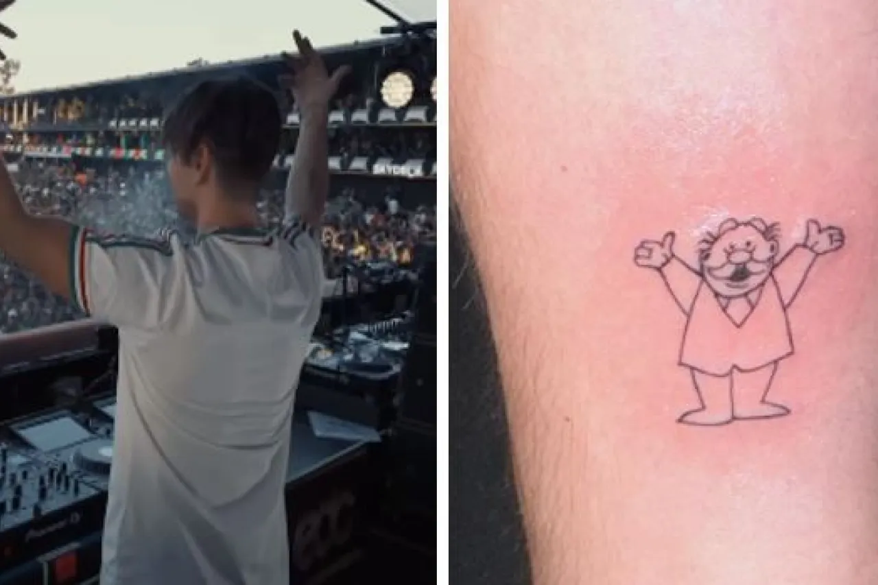 Famoso DJ se hace un tatuaje de Dr. Simi