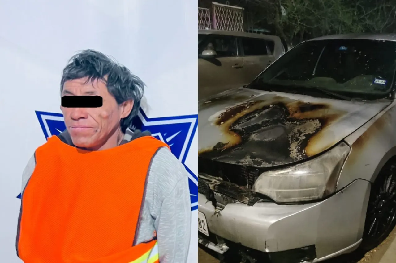 Lo detienen por incendiar un auto en Juárez