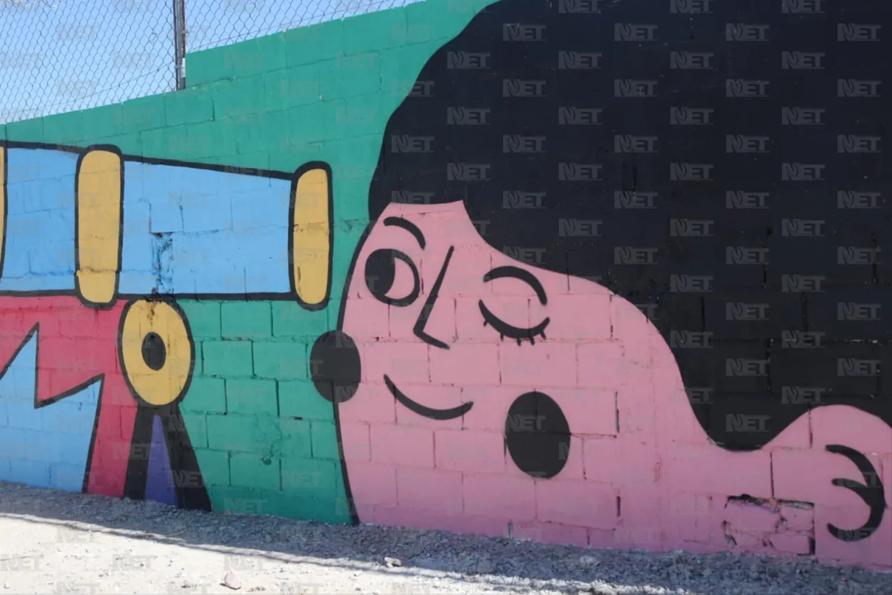 Inauguran mega mural en barda perimetral del aeropuerto