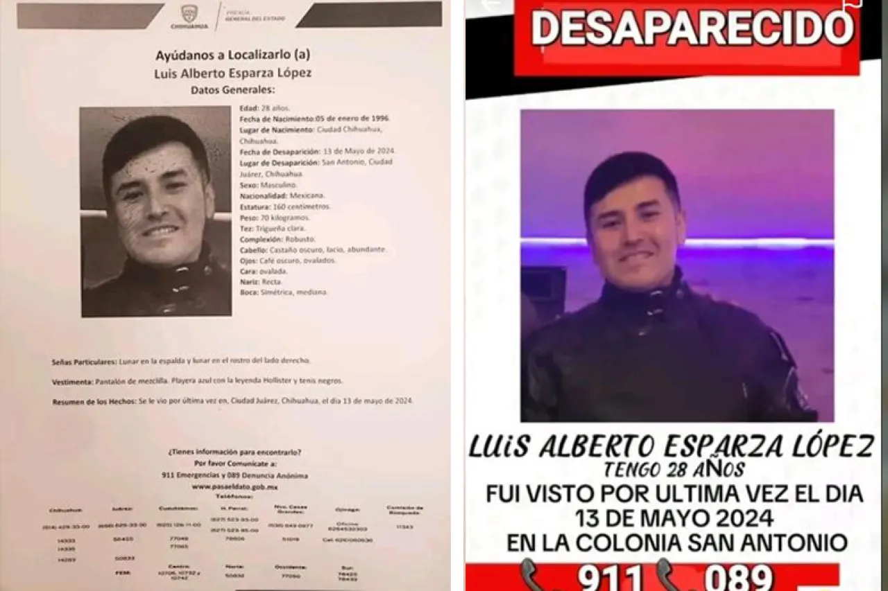 Buscan a Luis Alberto Esparza