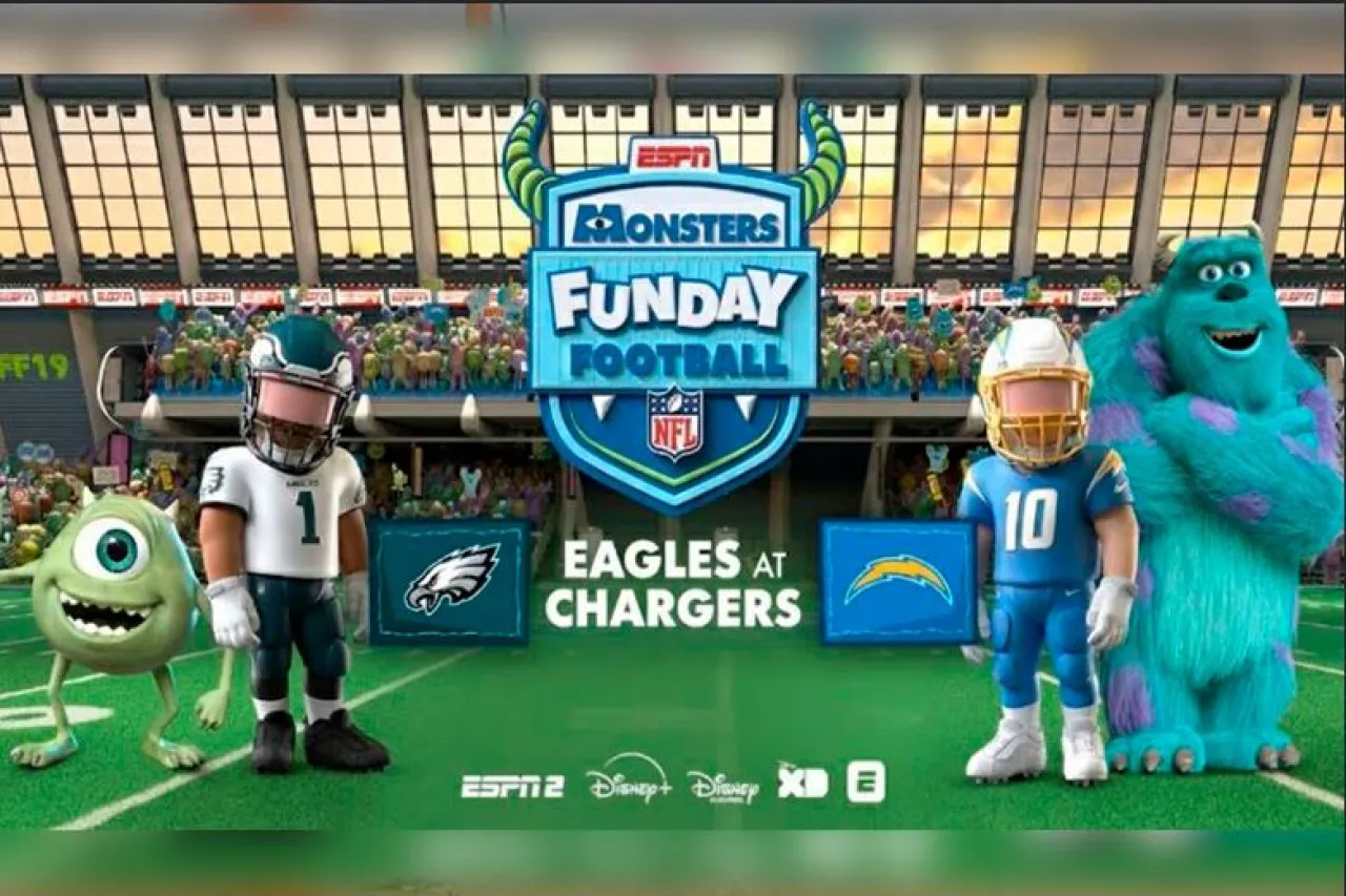 NFL y Pixar se unen para un partido animado entre Eagles y Chargers