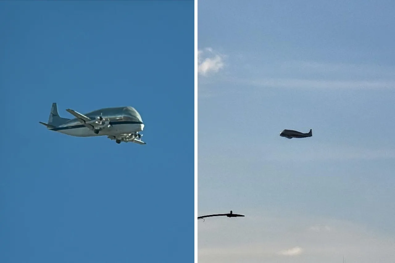 El Super Guppy de la NASA sobrevuela el cielo fronterizo