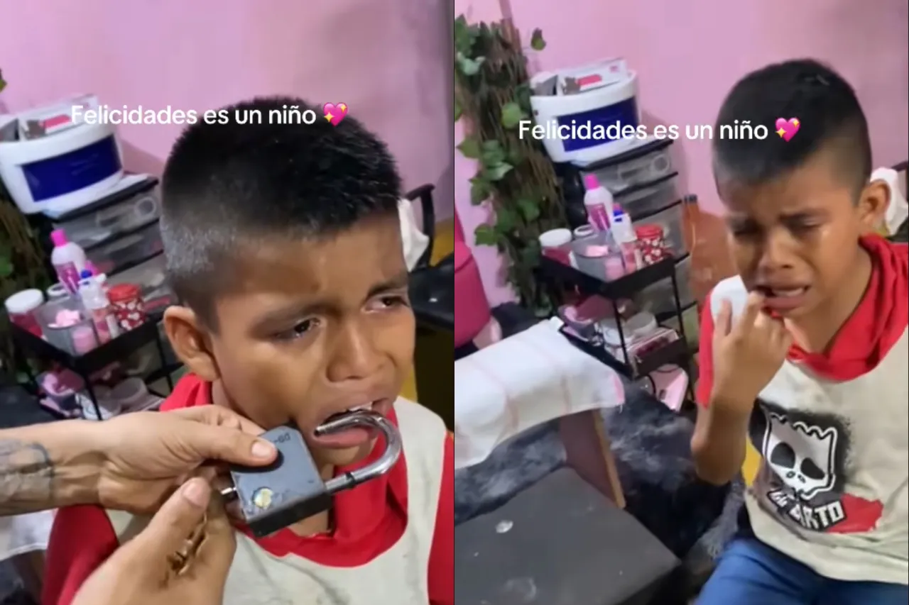 'Un candadito nos vamos a poner'; niño pone candado en su boca y queda ...