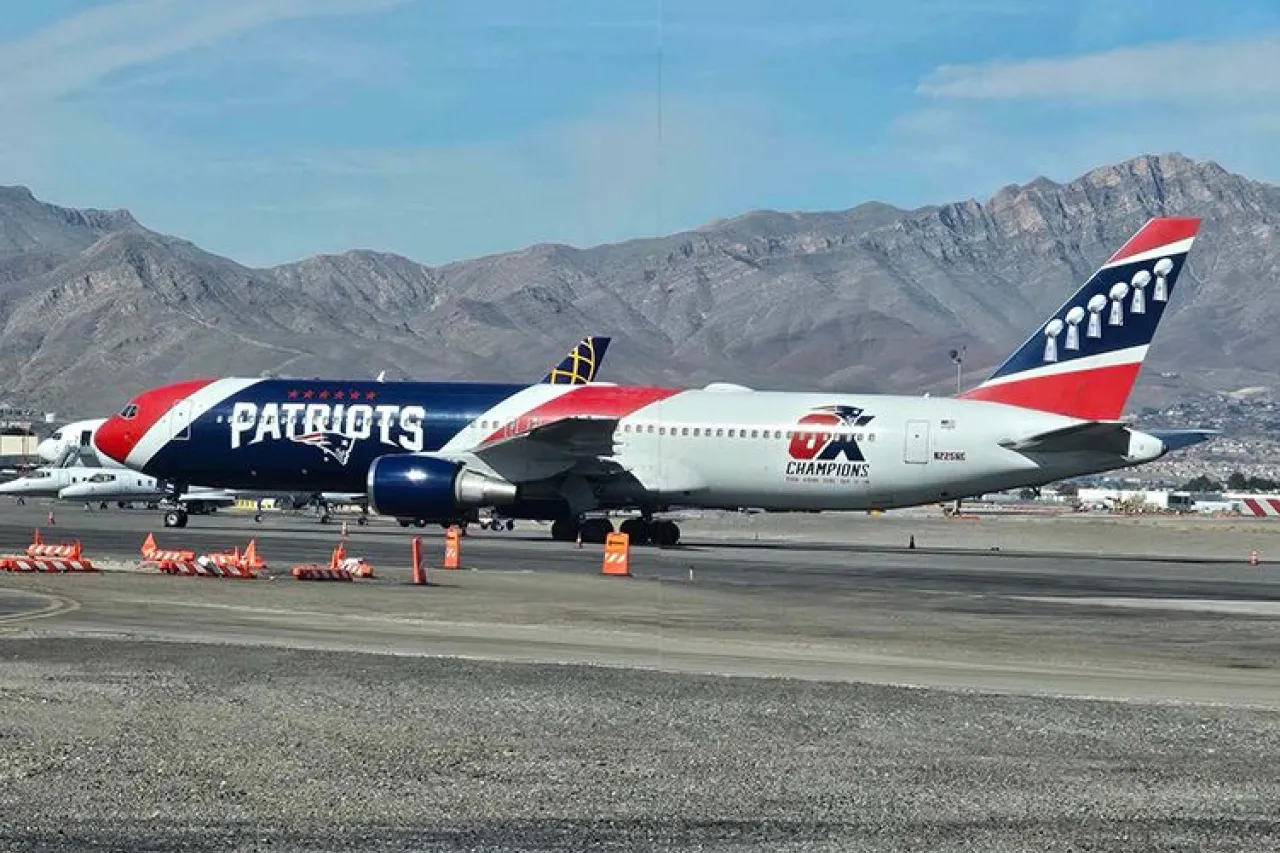 Captan en El Paso al ‘AirKraft’, el avión de los New England Patriots