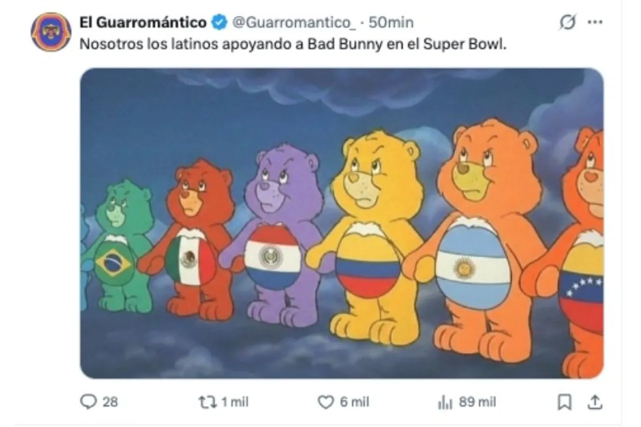 No perrea solo: Bad Bunny desata ola de memes tras su show de medio tiempo