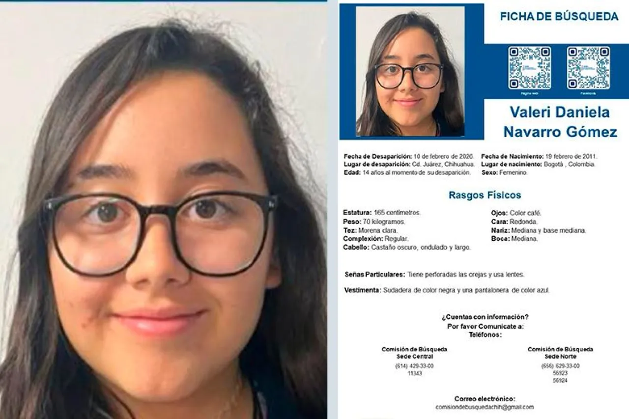 Activan pesquisa en Juárez por desaparición de adolescente colombiana