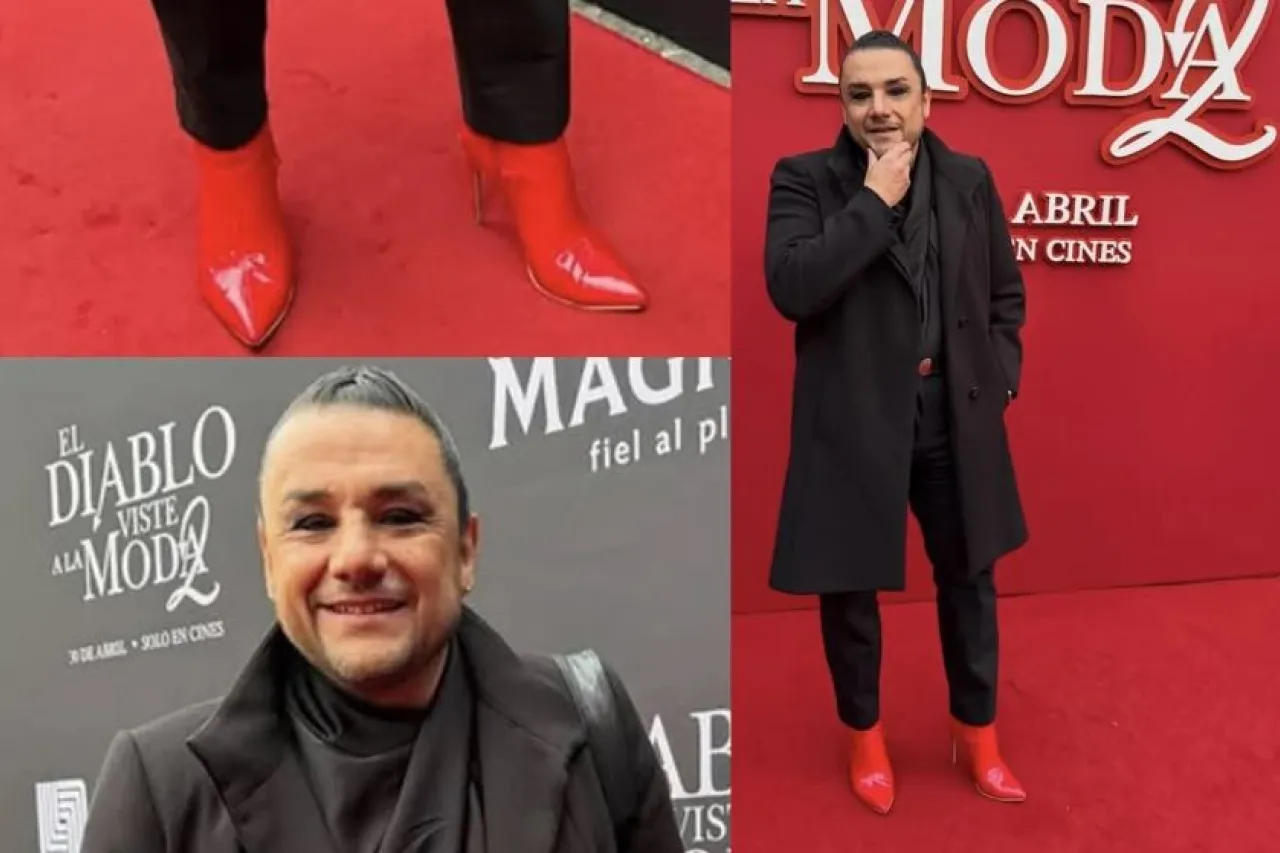 Destaca Esteban Macías por usar tacones en premiere El Diablo Viste a ...