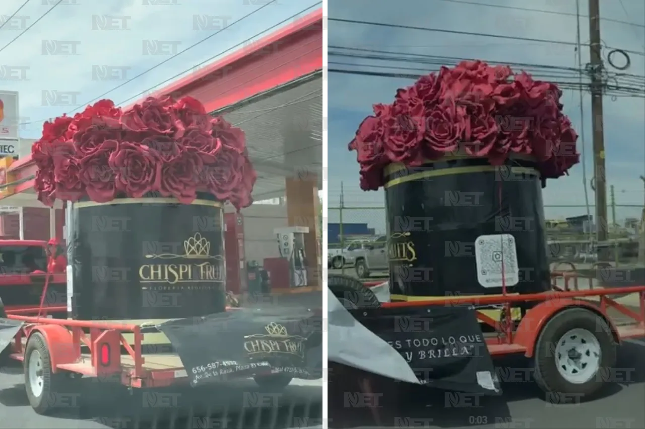 Captan ramo buchón gigante recorriendo Ciudad Juárez